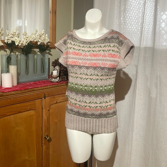 Outback Red | Sweaters | Patterned Sweater Vest Size S Cottage Core 7s ...